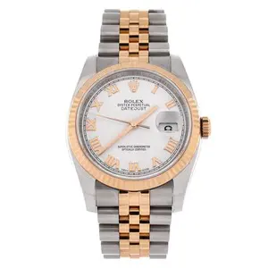 ROLEX Oyster Perpetual Datejust Automatic Watch Stainless Steel And Rose Gold 36 - Metallic Gold