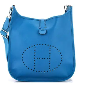 Hermès Evelyne Bag Gen Iii Epsom Pm - Blue