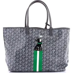 Goyard Saint Louis Tote Printed Coated Canvas Pm - Grey