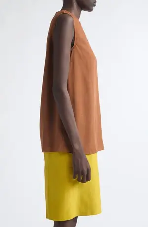 FERRAGAMO Sleeveless Jewel Neck Top
