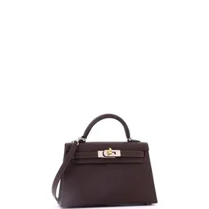 Hermès Kelly Mini Ii Bag Epsom With Electrum Hardware 20
