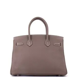 Hermès Birkin Handbag Clemence With Gold Hardware 30