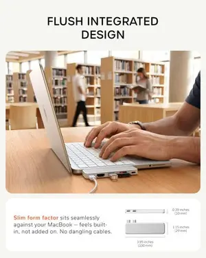 SATECHI Usb-c Snap Hub For Macbook Neo - Silver