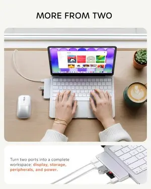SATECHI Usb-c Snap Hub For Macbook Neo - Silver