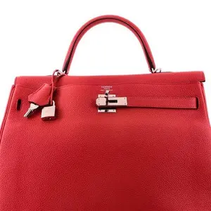 Hermès Kelly Handbag Togo With Palladium Hardware 35 - Red