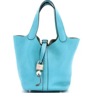Hermès Picotin Lock Bag Clemence Pm - Blue