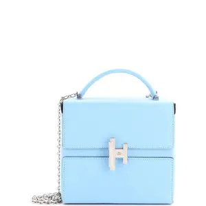 Hermès Cinhetic Top Handle Bag Chevre Mysore - Blue