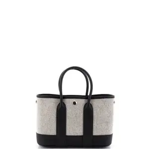 Hermès Neo Garden Tote Toile And Leather 23 - Black
