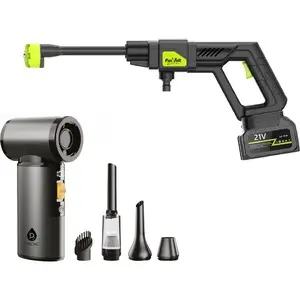 PURSONIC Powerful Cordless Pressure Washer & 3-in-1 Turbo Air System - Black