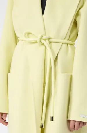 Sportmax Zannata Belted Vigin Wool Trench Coat
