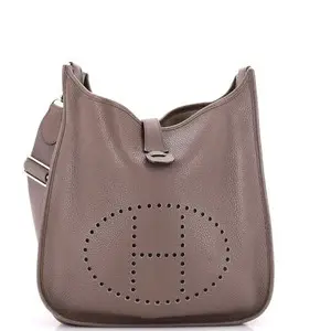 Hermès Evelyne Bag Gen Iii Clemence Gm - Grey