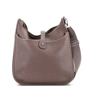Hermès Evelyne Bag Gen Iii Clemence Gm - Grey