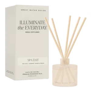 SWEET WATER DECOR White Translucent Glass Reed Diffuser - Spa Day