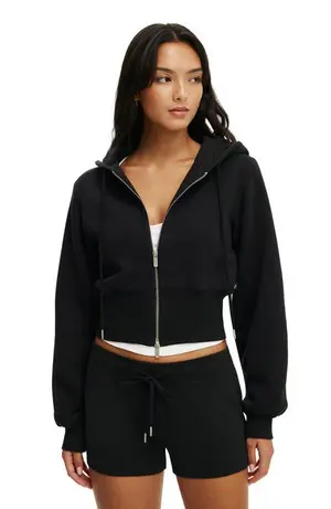 Cotton:on Sculpt Fleece Mini Short - Black