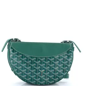 Goyard Hirondelle Shoulder Bag Coated Canvas And Leather - Green