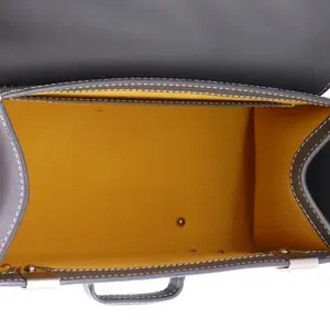Goyard Saigon Top Handle Bag Coated Canvas With Leather Pm - Grey