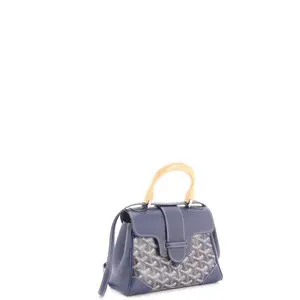 Goyard Saigon Top Handle Bag Coated Canvas With Leather Mini