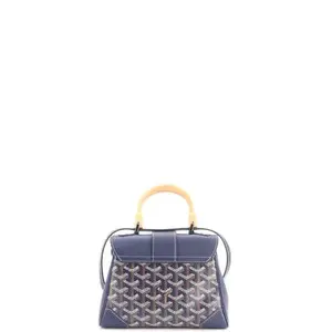 Goyard Saigon Top Handle Bag Coated Canvas With Leather Mini