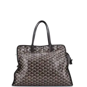 Goyard Hardy Pet Carrier Coated Canvas Pm - Black