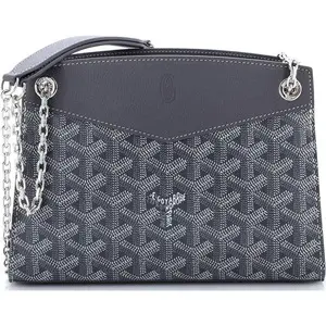 Goyard Structured Rouette Chain Shoulder Bag Coated Canvas Mini - Grey