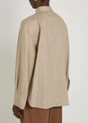 Brunello Cucinelli Embellished Wool Shirt