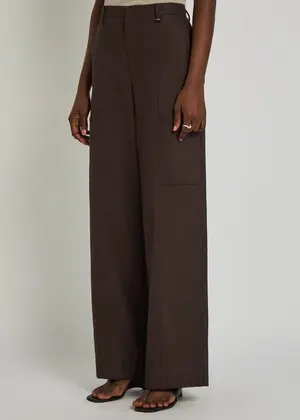 Vince Relaxed Straight-leg Stretch-cotton Trousers