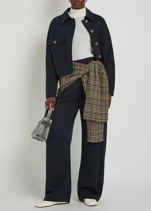 Brunello Cucinelli Herringbone Straight-leg Stretch-wool Trousers