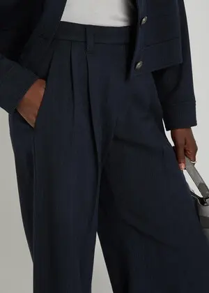 Brunello Cucinelli Herringbone Straight-leg Stretch-wool Trousers