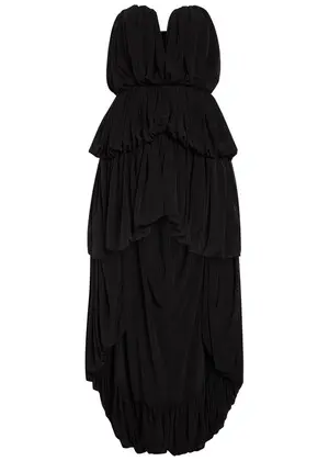 Ronny Kobo Gathered Strapless Mini Dress