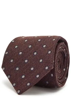 Paul Smith Small Spot Wool And Silk-blend Tie