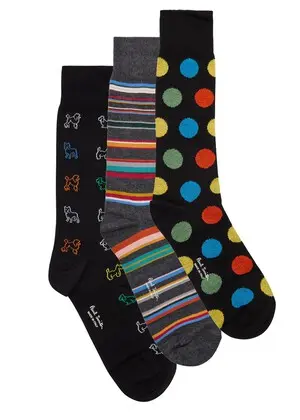 Paul Smith Cotton-blend Socks - Black