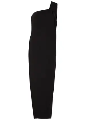 Ronny Kobo Xaden One-shoulder Crepe Maxi Dress - Black