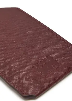 Paul Smith Logo Saffiano Leather Luggage Tag