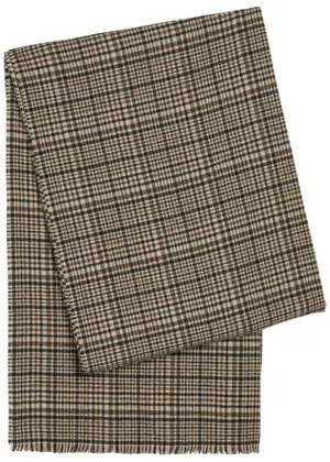 Brunello Cucinelli Houndstooth Cashmere Scarf - Brown
