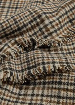 Brunello Cucinelli Houndstooth Cashmere Scarf