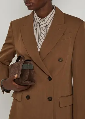 Brunello Cucinelli Double-breasted Wool-blend Blazer