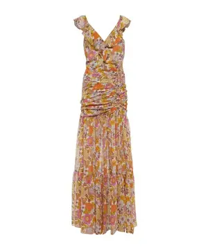 Veronica Beard Flower Printed Dress - Nude