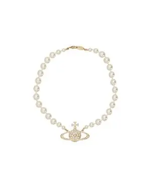 VIVIENNE WESTWOOD Pearl Embossed Necklace - Yellow