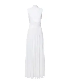 Alaïa Knitted Sleeveless Midi Dress - White