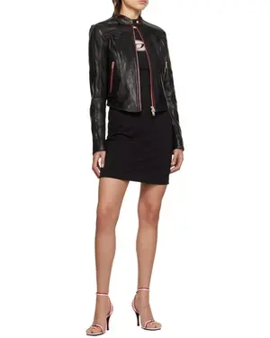 DIESEL® Ribbed Knit Dress With Embroidered Logo