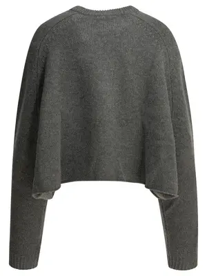 LISA YANG Cropped Crew Neck Knitted Sweater