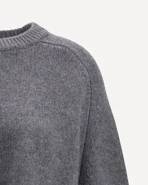 LISA YANG Cropped Crew Neck Knitted Sweater