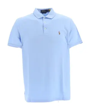 Polo Ralph Lauren Logo Embroidered Short-sleeved Polo Shirt - Blue