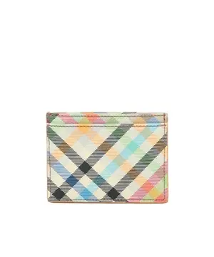 VIVIENNE WESTWOOD Logo Plaque Checked Wallet