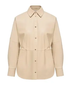 Moncler Leather Long Sleeve Shirt