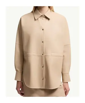 Moncler Leather Long Sleeve Shirt
