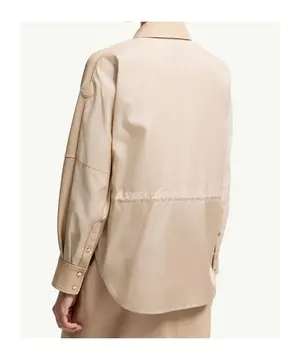 Moncler Leather Long Sleeve Shirt
