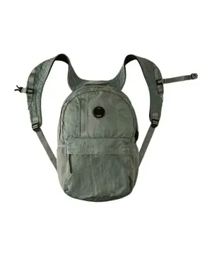 C.P. COMPANY Lens Detailed Zipped Backpack - Silver-blue