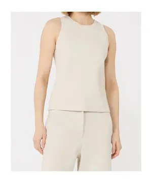 Max Mara Carilina Embroidered-logo Sleeveless Top