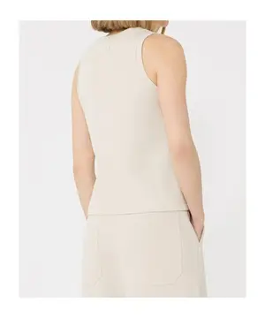 Max Mara Carilina Embroidered-logo Sleeveless Top